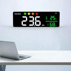 Jual Wall-mounted Noise Detector LED Temperature Humidity Display USB ...