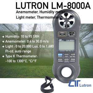 Jual Lutron LM-8000A Anemometer, Humidity meter, Light meter ...