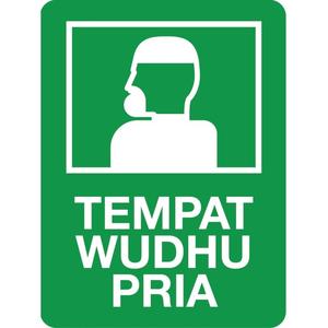 Jual GG_ RAMBU TEMPAT WUDHU PRIA - 15X20CM SIGNAGE - Kota Bekasi ...