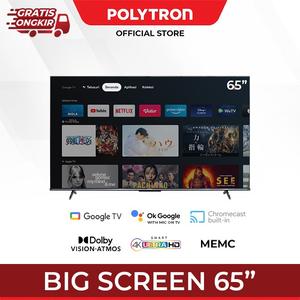 Jual PROMOO BESAR !!! POLYTRON 4K UHD Smart Google TV 65 Inch PLD ...
