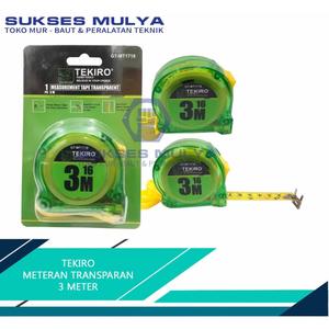 Jual Promo TEKIRO Meteran 3 Meter Transparan Alat Ukur Panjang Roll ...