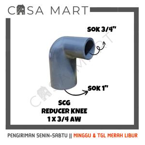 Jual SCG Verlop Keni 1/2 x 3/4" AW Reducer Elbow 1/2x3/4 Vlop Vlok Knie ...