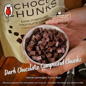 Jual Tulip Dark Chocolate Choco Chunks 250gr Coklat Compound Cokelat ...