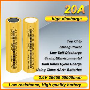 Jual New 3.6V 26650 Original Battery 5000mAh Rechargeable Power ...