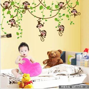 Jual Stiker Dinding atau Kaca atau Wall Sticker - Monyet Kecil Lucu ...