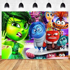Jual Disney Inside Out 2 Happy Birthday Photography Backdrops Cloth ...