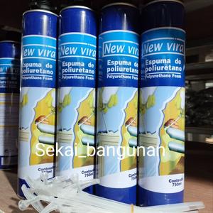 Jual LEM PU FOAM SPRAY NEW VIRA 750ML BUSA POLYURETHANE FOAM - Kota ...