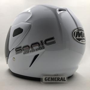 Jual Helm Murah Maz Sonic Solid White Putih Half Face Kaca Hitam ...