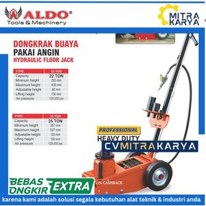 Jual DONGKAR BUAYA PAKAI ANGIN 22 TON - 35 TON FLOOR JACK HYDRAULIC ...