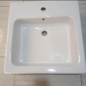 Jual wastafel cuci tanagan kotak TOTO LW 640 full set warna putih ...