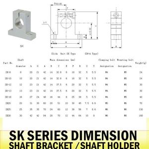 Jual VN7 SK20 shaft holder horizontal linear bracket rail sk20 sk-20 ...