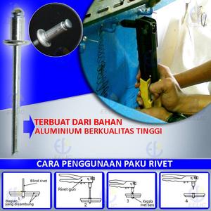 Jual EELIC PAK-4X6.4MM SILVER ISI 100 PCS PAKU RIVET PAKU TANG RIVET ...