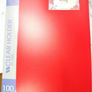 Jual Inter x clear holder folio 100 pocket lembar + cover book tebal ...