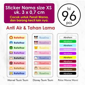 Jual Stiker Label Nama Anak Custom Ukuran Xs isi 96 pcs Label Nama Anak ...