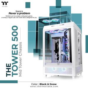 Jual Thermaltake The Tower 500 Mid Tower Chassis - BLACK/WHITE ...