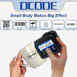 Jual DCODE DC98 Mini Portable 12.7mm Handheld Thermal Inkjet Printer Non-encrypted QR Barcode ...