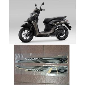 Jual Sticker striping honda genio 2024 hitam silver / Lis body genio ...