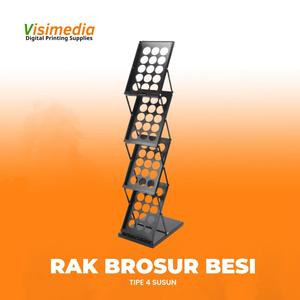 Jual Rak Brosur Besi 4 Susun | Rak Brosur Lipat| Rak Brosur Susun A4 ...