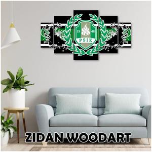 Jual Hiasan dinding walldecor poster kayu custom logo club bola Psik ...