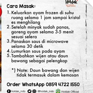 Jual Holdak Frozen Korean Crispy Chicken 1 kg with Yangnyeom Sauce ...