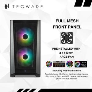 Jual CUCI GUDANG! ASLI TECWARE EDGE M2 PRO HIGH AIRFLOW GAMING MATX ...