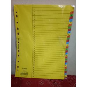Jual PEMBATAS FILE KERTAS DOKUMEN BANTEX CARDBOARD DIVIDER A4 - 31 ...
