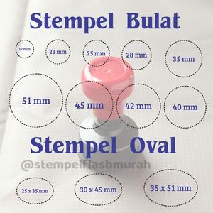 Jual stempel custom bulat oval otomatis 4cm 5cm 3cm 1cm 2cm flash stamp ...