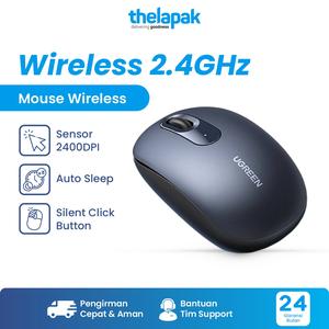 Promo UGREEN Mouse Wireless Bluetooth Silent Click Ergonomis Auto Sleep ...