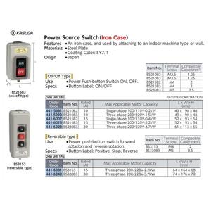 Jual Power Source Switch (Iron Case) On Off 10A 3Phase Kasuga Bs210B3 ...
