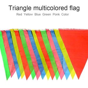 Jual 50/80/100 Meter 150Pcs Bendera Segitiga Warna Warni Bendera Kain Segitiga Bendera Hias ...