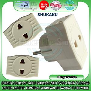 Jual Colokan Sku 8788 Shukaku Steker T Multi 3 Lubang 3 Arah Over ...