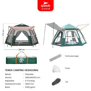 Jual Speeds Tenda Camping Besar Otomatis Portabel Muat 6-9 Orang 2 ...