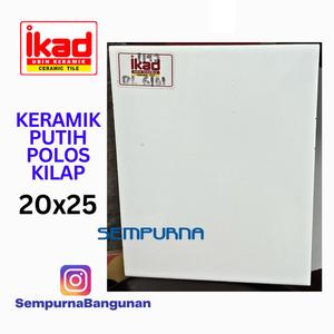 Jual Keramik dinding KW1 putih polos kilap 20x25 Asia Tile Excel White ...