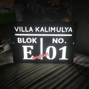 Jual Nomor rumah lampu led Series-2 Ukuran 30x20, Nomer rumah LED ...
