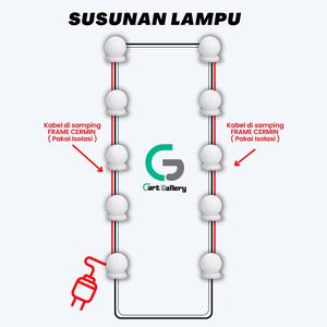 Jual Kaca Cermin Standing Vanity Lamp LED Mirror Aesthetic Besar Kotak ...