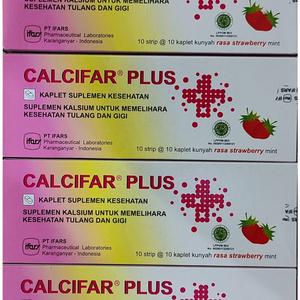 Jual Calcifar Plus 100 Kaplet / Vitamin D3 / Kalsium / Suplemen Tulang ...