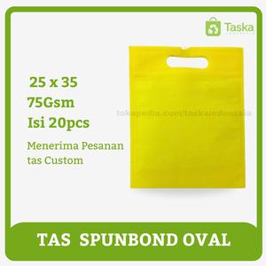 Jual Tote Bag Spunbond Oval 25x35 - Satuan - Warna Kuning - Jakarta ...