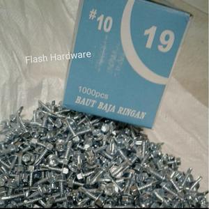 Jual Baut baja ringan Zolo 10x19dan 10x16/sekrup baut roofing - 10x16 ...