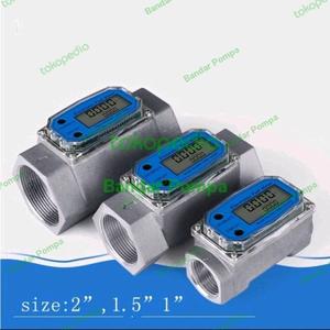 Jual Flow meter turbine Digital 2" Flow meter DIGITAL Air/minyak/solar ...