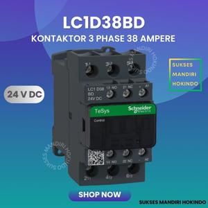 Jual Kontaktor 3 Phase 38 Ampere 3P 38A LC1D38BD 24 V DC Schneider Best ...