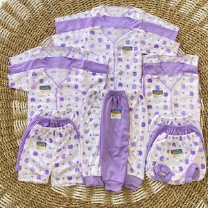 Jual Seri Ungu Lilac - 18pcs / 9stel Baju Bayi Baru Lahir 0-3 Bulan SNI ...