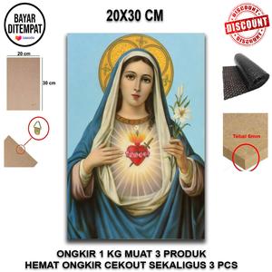 Jual NEW HIASAN DINDING POSTER KAYU YESUS KRISTUS/BUNDA MARIA/FOTO ...