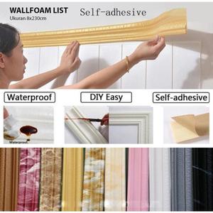 Jual WALLPAPER LIST / LIS PROFIL BORDER FOAM STIKER 3D UKURAN PANJANG ...