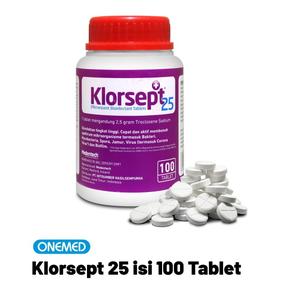 Jual ONEMED Klorsept 25 Isi 100 Tablet - Effervescent Disinfectant ...
