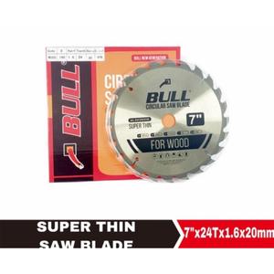 Jual Paket Bull Circular Saw Blade Super Thin 7 Inch 24T As 20 Mm Mata ...