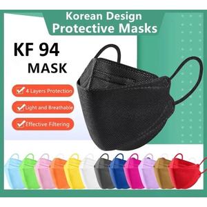 Jual MASKER KF94 ISI 10PCS WARNA HITAM PUTIH BIRU HIJAU PINK ABU UNGU ...