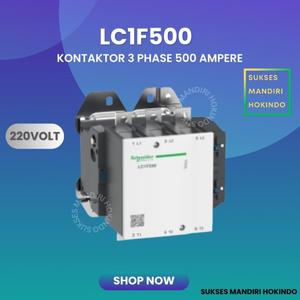 Jual Kontaktor 3 Phase 500 Ampere 3P 500A LC1F500 220V Schneider ORI S ...