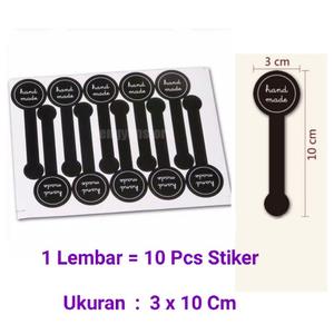 Jual [ 50 Pcs/5 Lembar ] Stiker Segel Label THANK YOU & HANDMADE Hitam ...