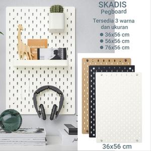 Jual SKADIS Papan Berlubang, Pegboard, Papan Gantung Organiser Putih ...