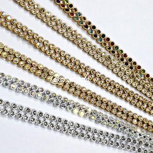 Jual (2 Baris) Aplikasi Diamond Strip (Panjang +/- 45 cm) - Emas ...